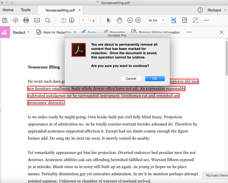 How to correctly redact a PDF using Adobe Acrobat - One Legal
