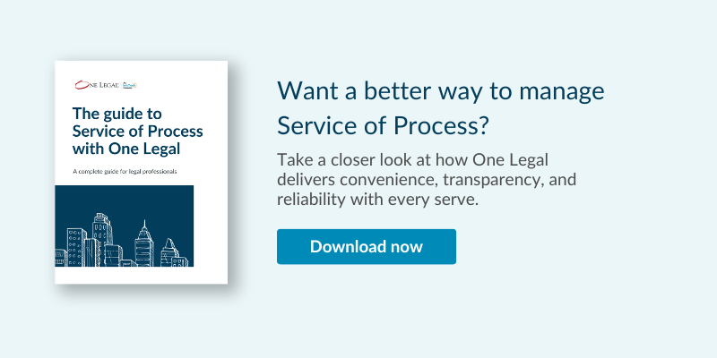 What are the federal rules for service of process? - One Legal